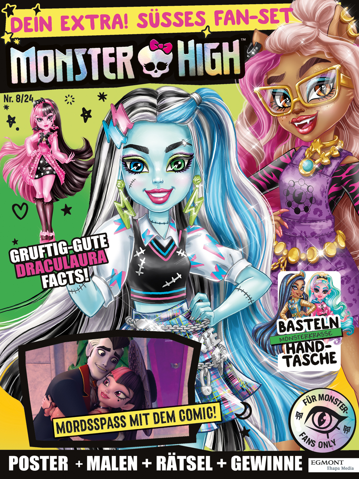 Das „Monster High"-Magazin erscheint jetzt monatlich bei Egmont Ehapa ...